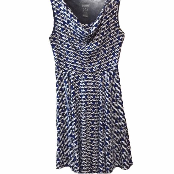 Enfocus Studio | Dresses | Enfocus Studio Dress Sz 6 Pattern Black Blue ...